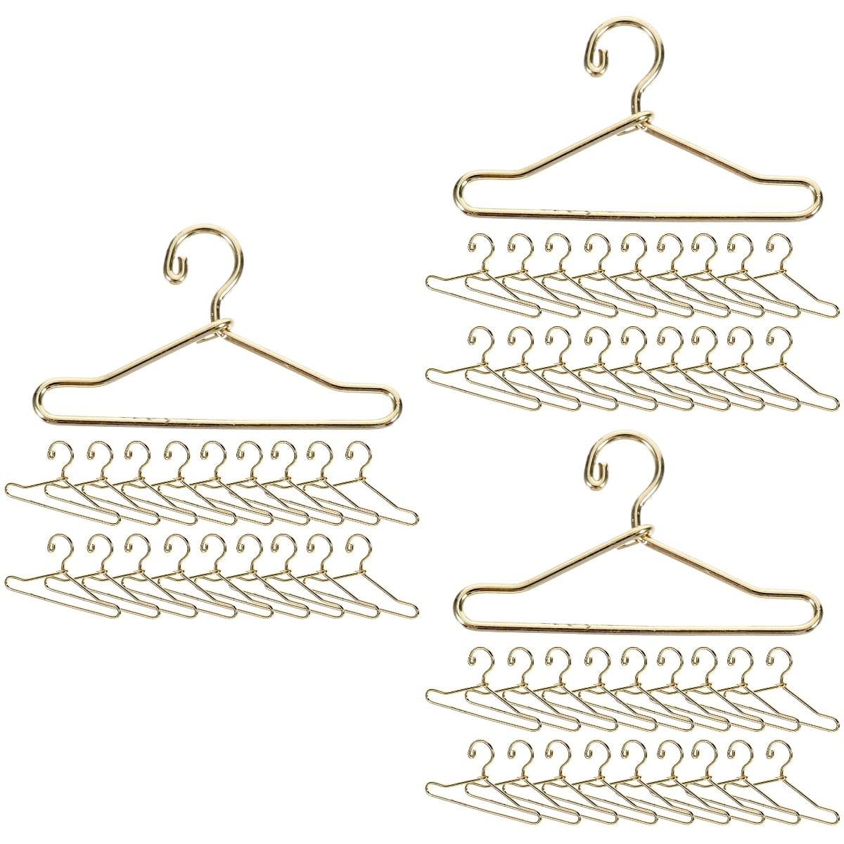 Set of 3 Mini Hangers for Doll Clothes Houses Girls - Walmart.com