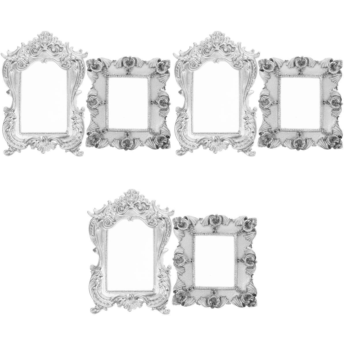 Set of 3 Mini Photo Frame Props Vintage Decor Antique Tiny Gold Frames ...