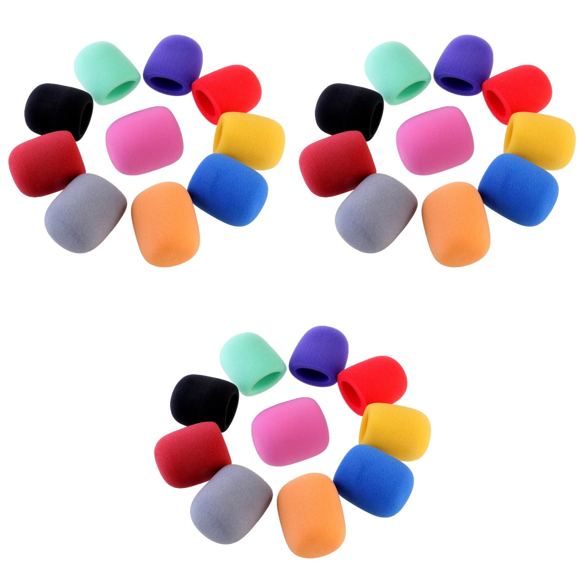Set of 3 Mini Pop Filter for Headset Handheld Microphone Windshields ...