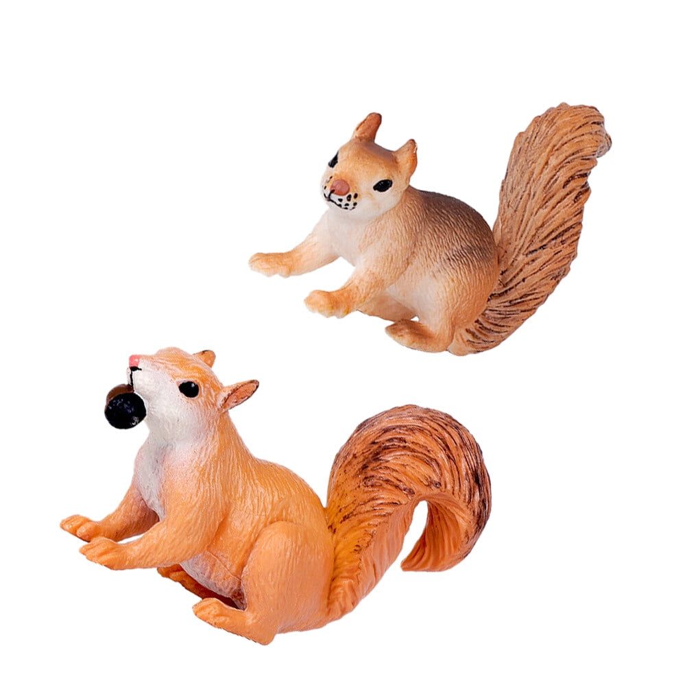 Set of 3 Mini Squirrel Figurines Lawn Ornaments Garden Feeders Child ...