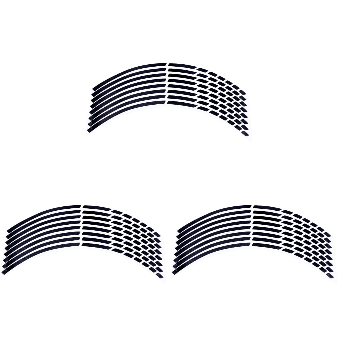 Set of 3 Motorcycle Wheel Rim Decal Car Stickers Logo Black - Walmart.com