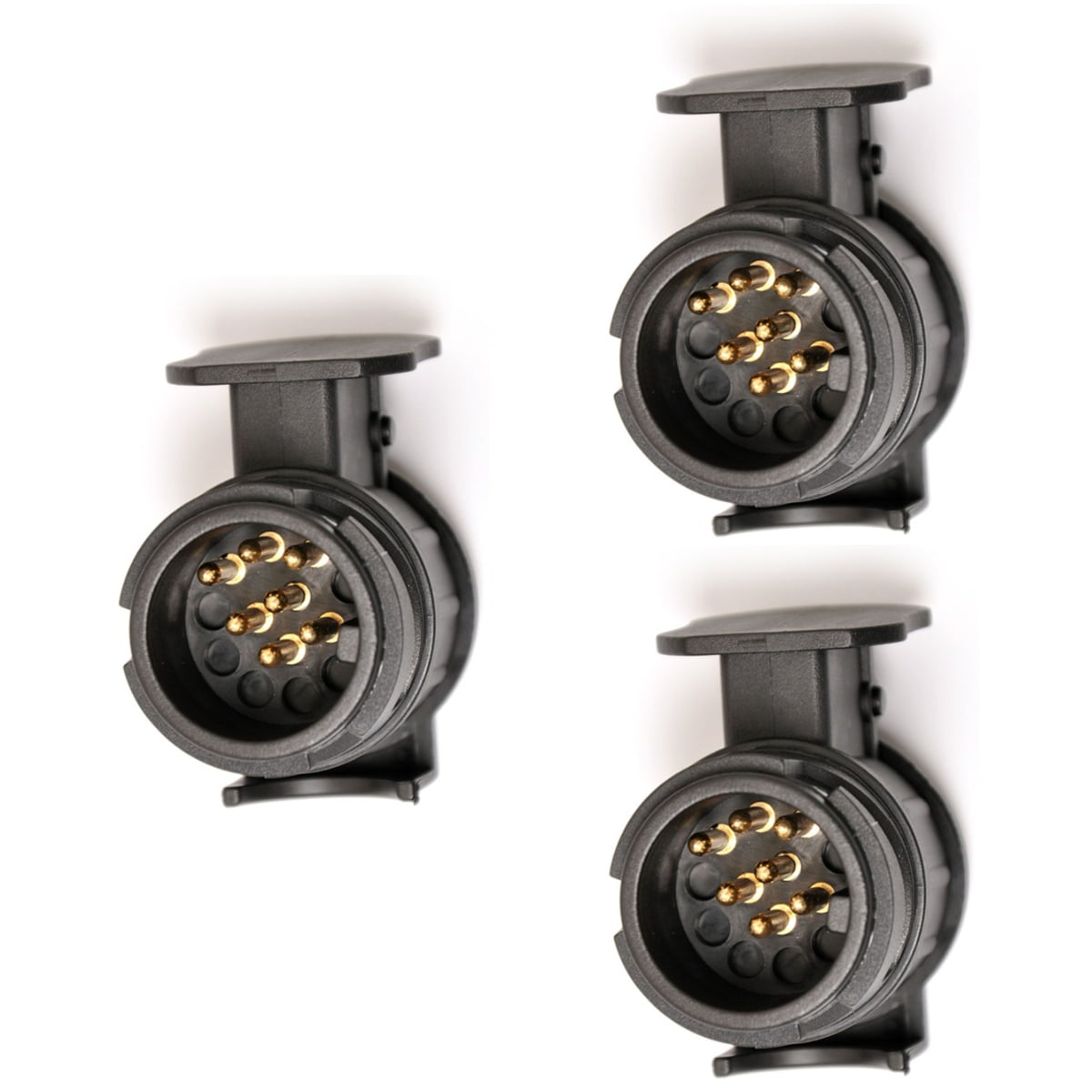 Set of 3 Multi Plug Outlet Existing Fitting Trailer Wiring Connector ...