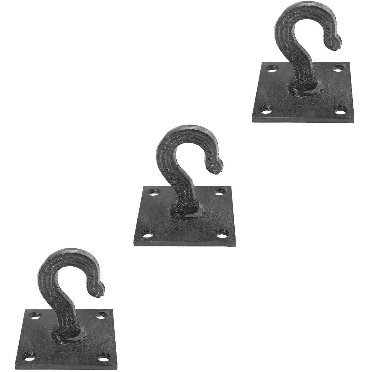 Set of 3 Multi-purpose Hook Top Hook Ceiling Hook 9x8cm Black - Walmart.com
