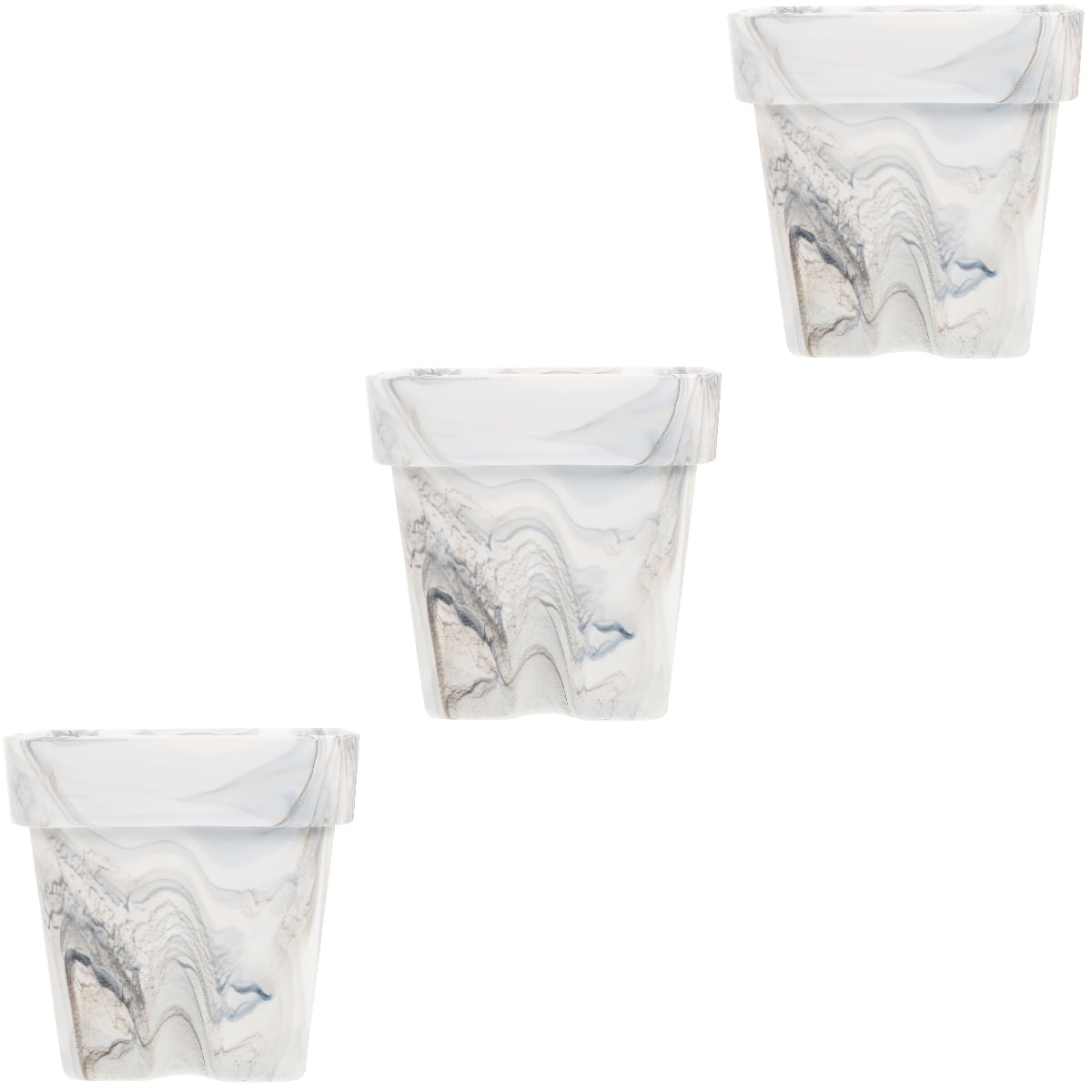Set of 3 Multipurpose Planting Pots Planter Liner Plants White ...