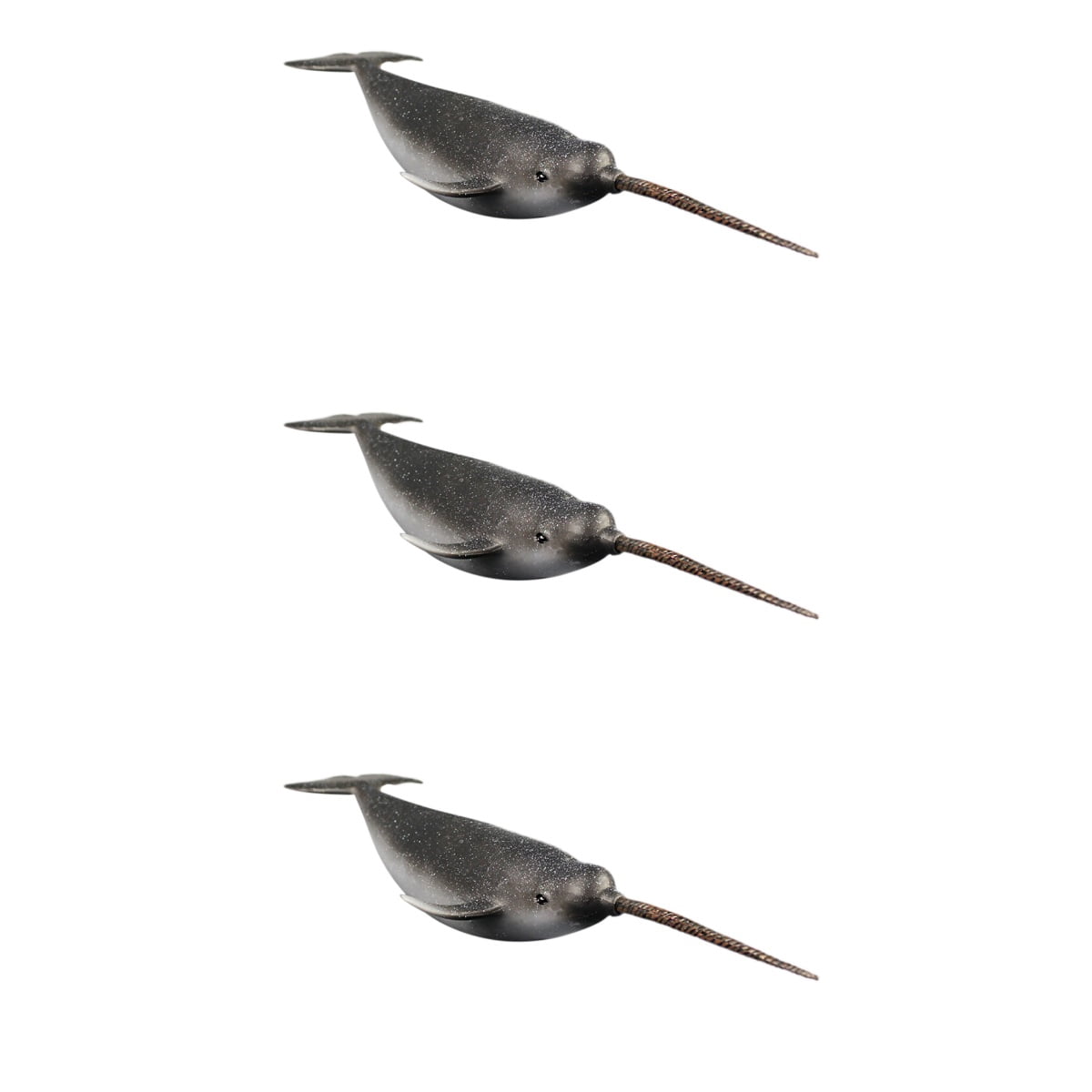 Set of 3 Narwhal Decoration Narwhal Figure Marine Animal Model Child ...