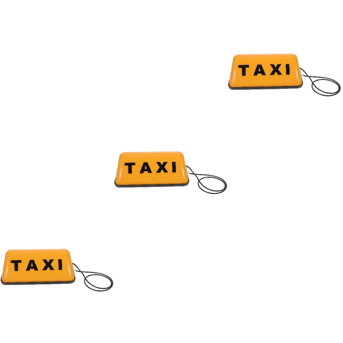 Set of 3 New York Taxi Lamp Magnetic Sign Dome Light Cab Roof Dad ...