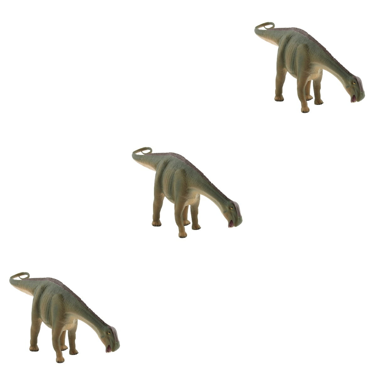 Set of 3 Nigersaurus Little Yellow Duck Plush Toys Realistic Dinosaur ...