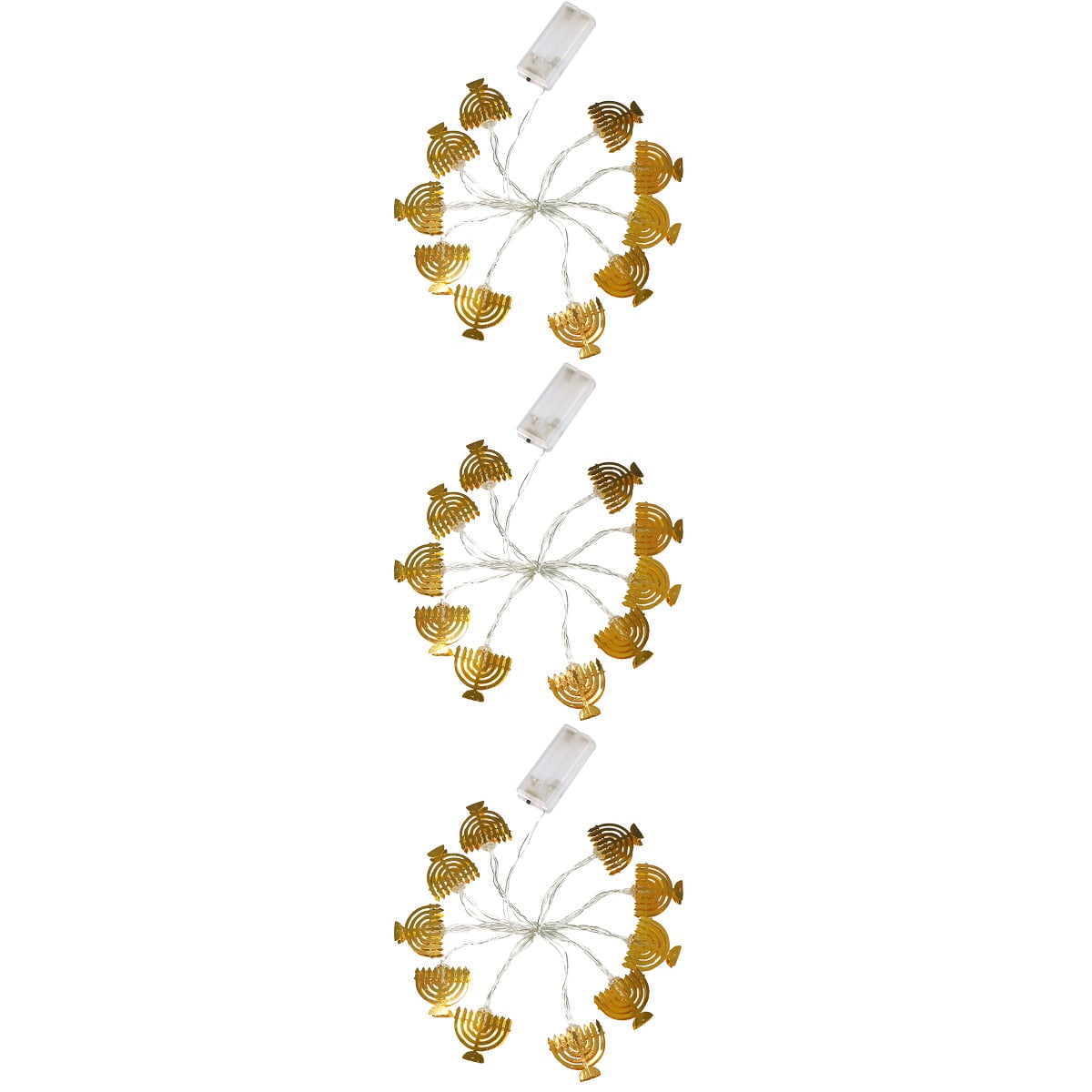 Set of 3 Nine Candlestick String Lights Menorah Hanging for Bedroom ...