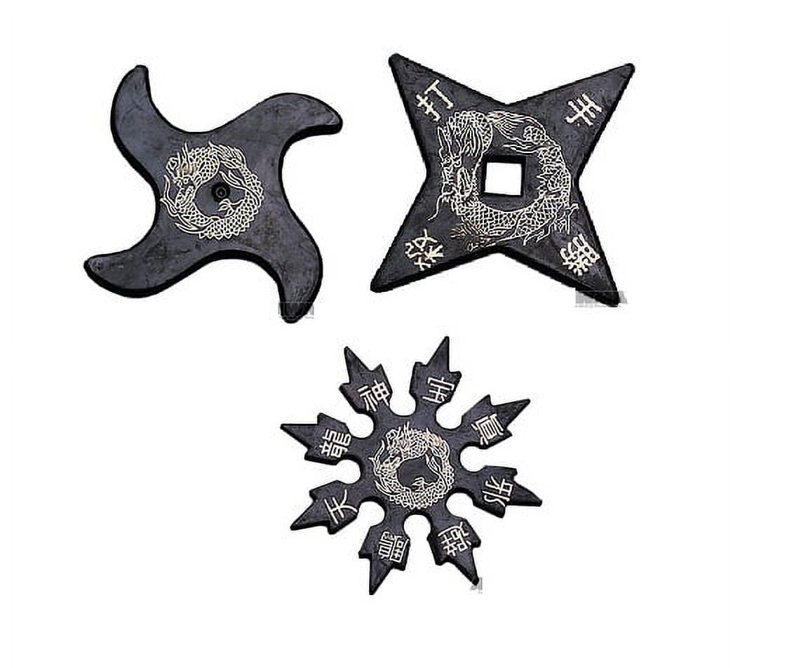 Set of 3 Ninja Rubber Throwing Stars - Walmart.com
