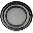 Set of 3 Non-Stick Round Quiche Pan, 12 Inch, 10 Inch, 8 Inch Fruit ...