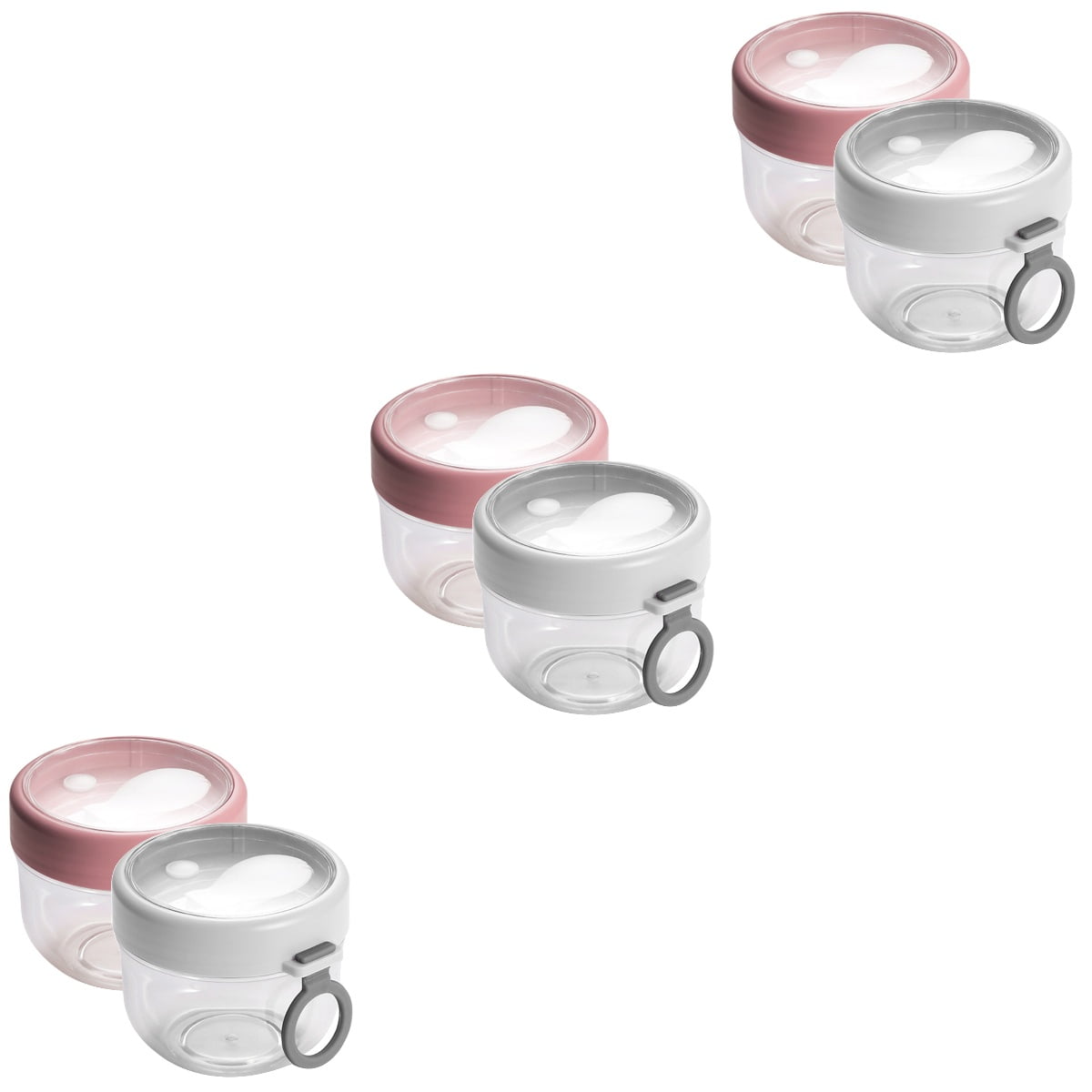 Set of 3 Oats Airtight Cookie Jar Oatmeal Container DIY Sealed Food ...