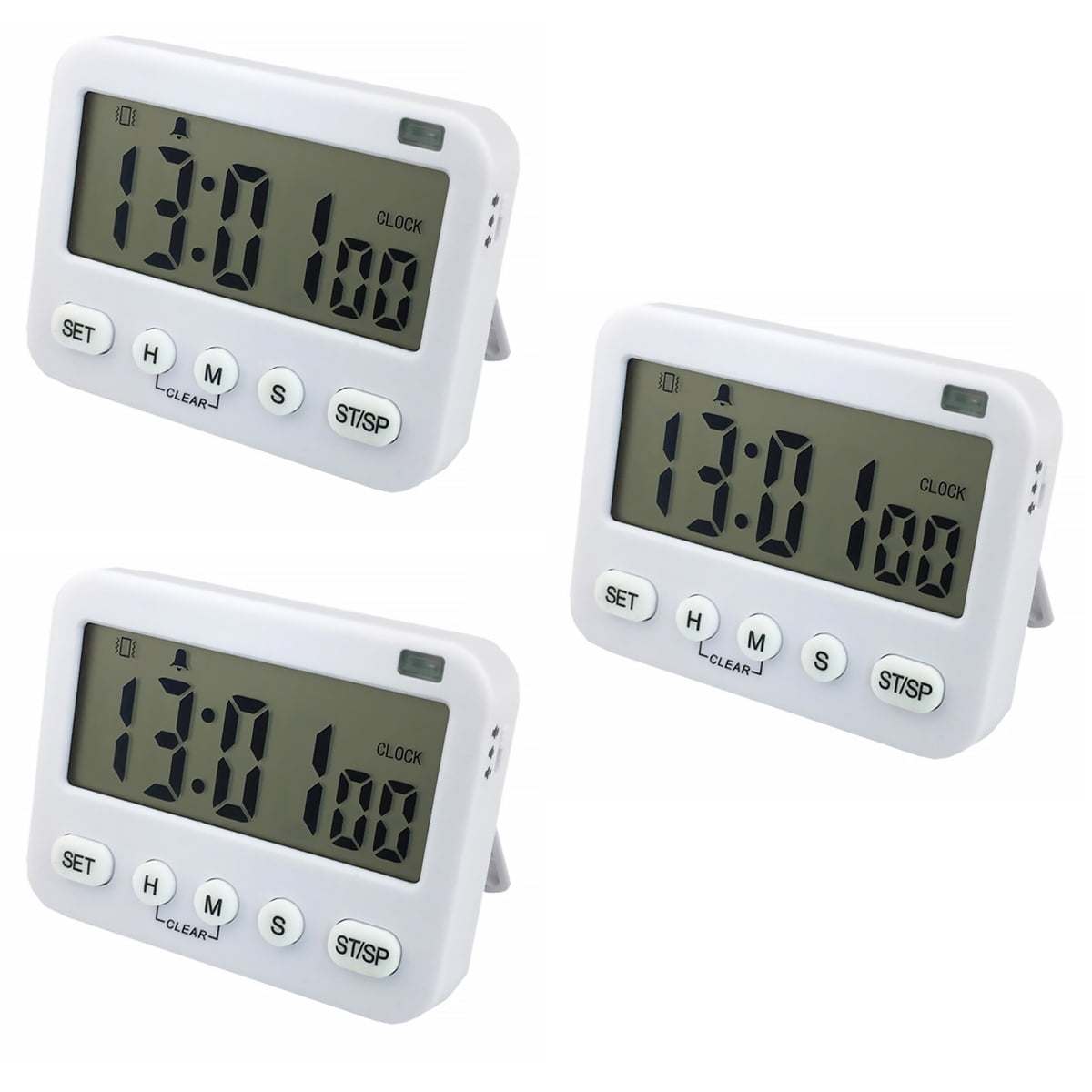 Set of 3 Office Timer Clock Cooking Clocks Chef Kids Also Can Use It ...