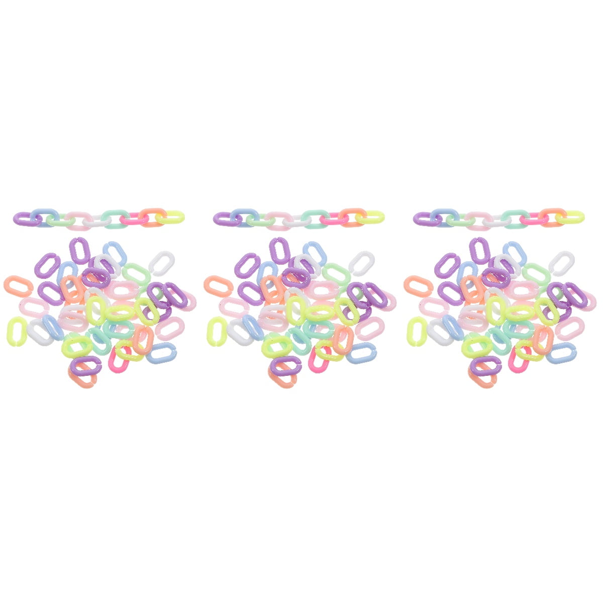 Set of 3 Opening Linking Rings Chain Links for Jewelry Keychain Chains ...