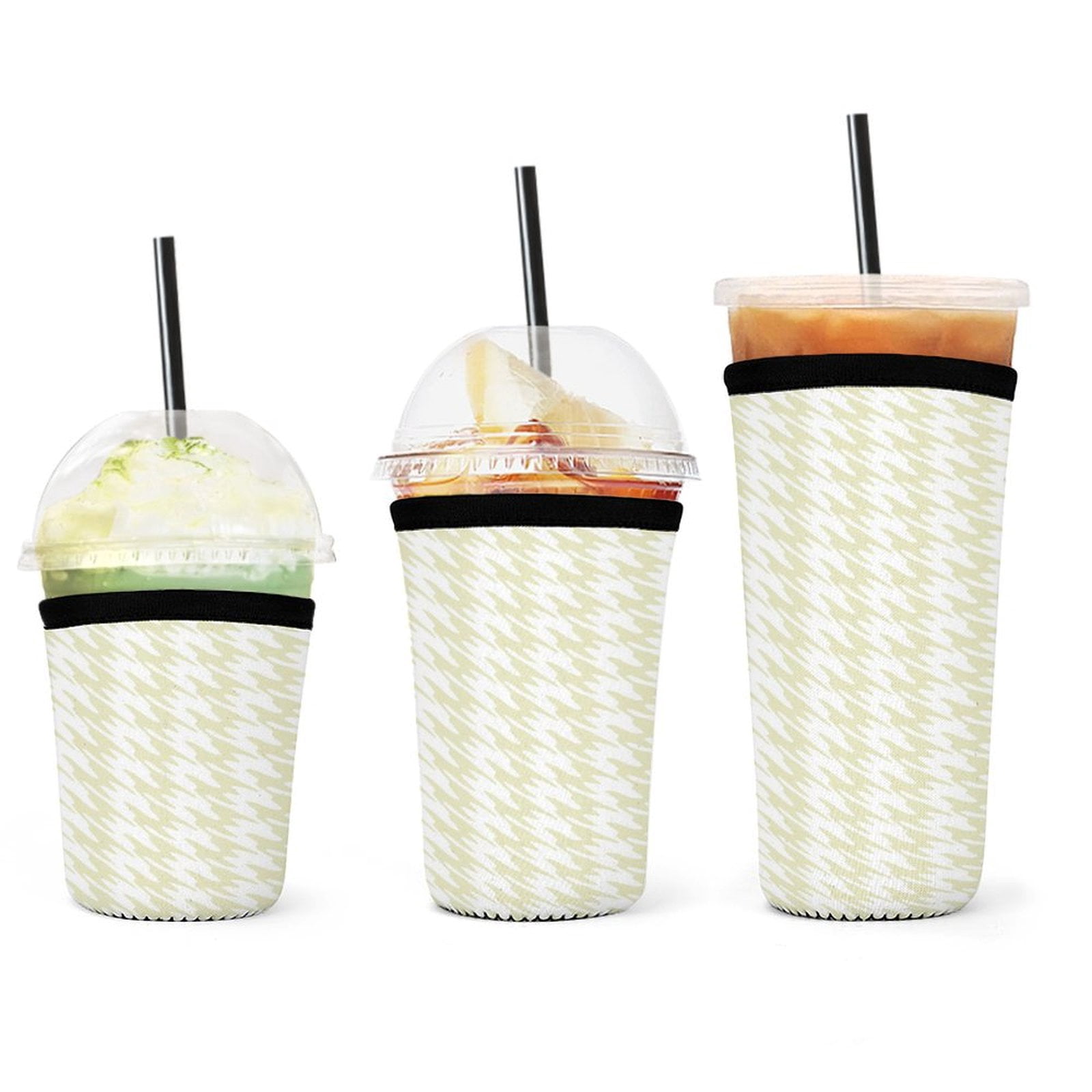 Set of 3 Packs Reusable Hot And Iced Coffee Cup Sleeve Neoprene Tumbler ...