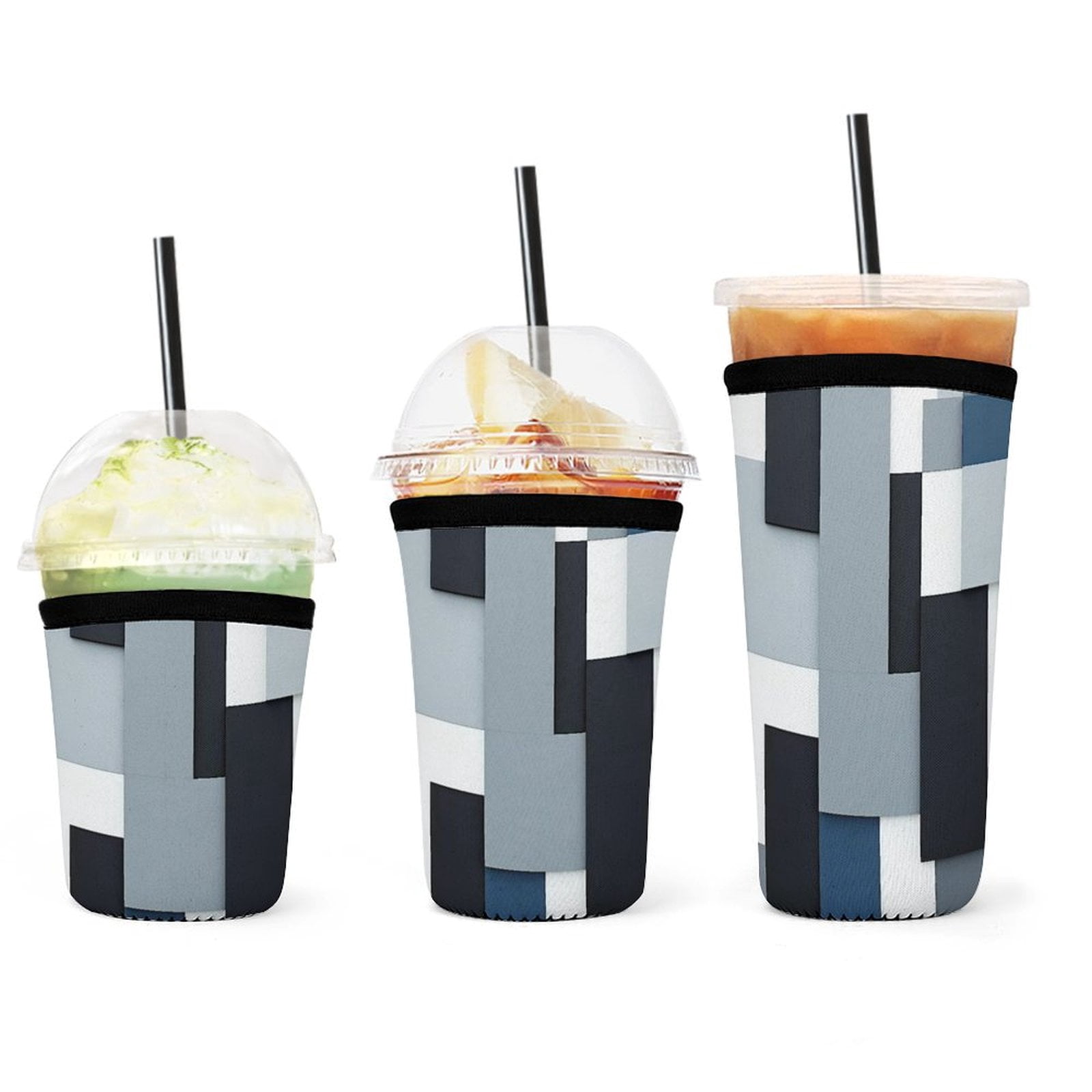 Set of 3 Packs Reusable Hot And Iced Coffee Cup Sleeve Neoprene Tumbler ...