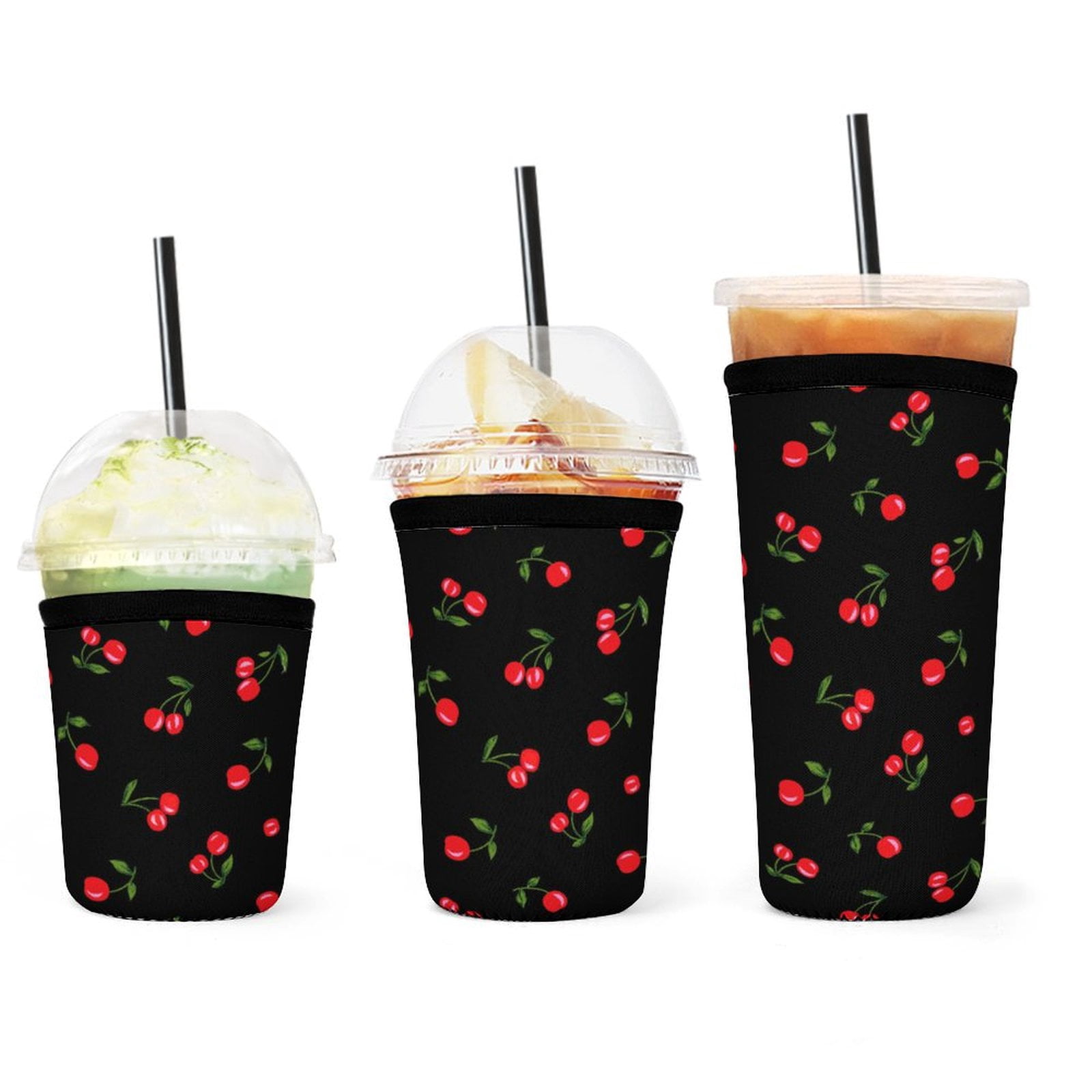 Set of 3 Packs Reusable Hot And Iced Coffee Cup Sleeve Neoprene Tumbler ...
