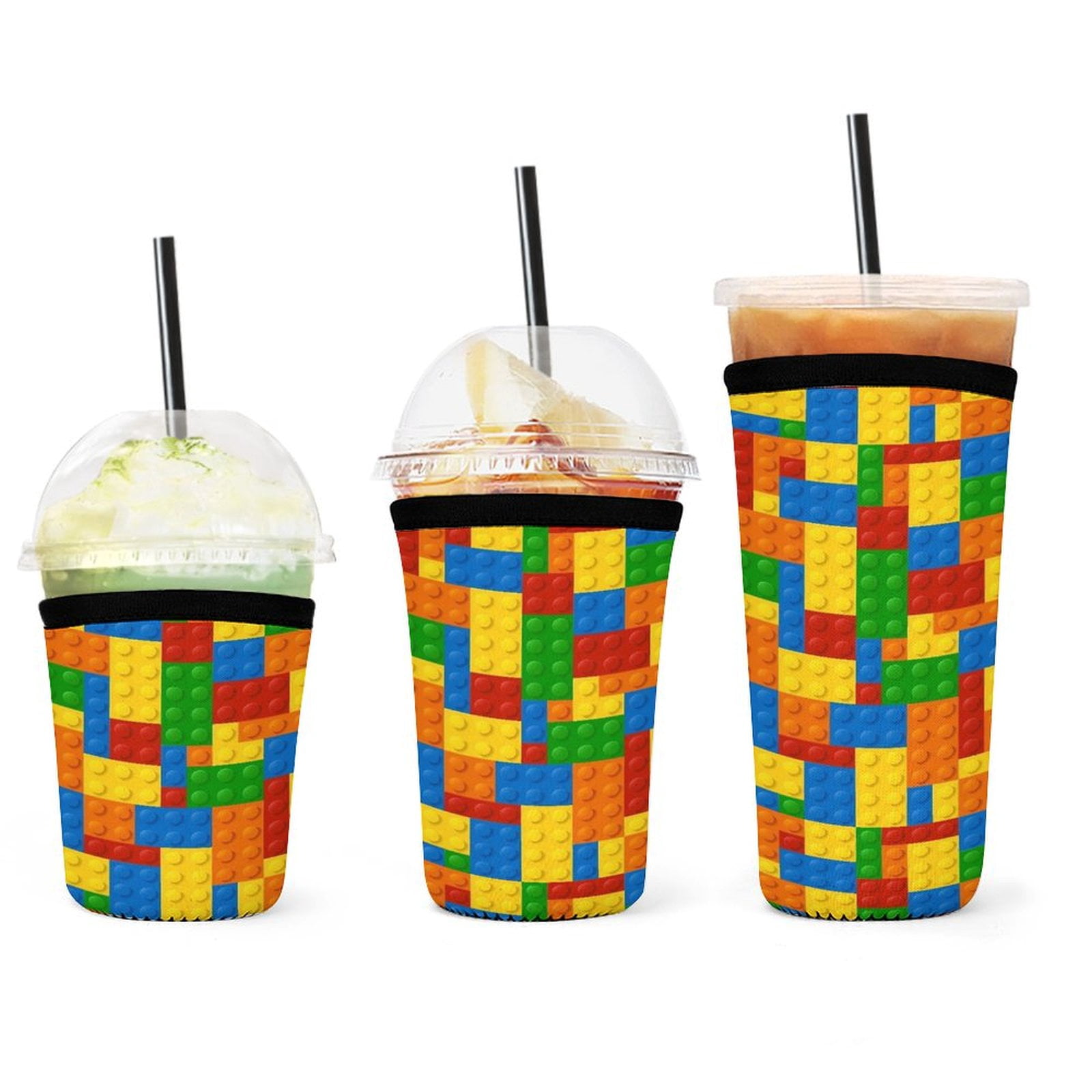 Set of 3 Packs Reusable Hot And Iced Coffee Cup Sleeve Neoprene Tumbler ...