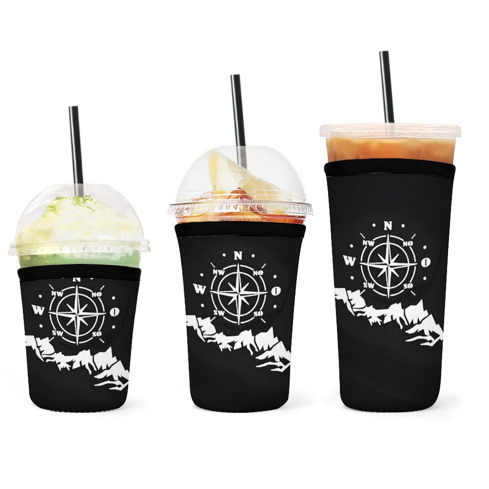Set of 3 Packs Reusable Hot And Iced Coffee Cup Sleeve Neoprene Tumbler ...