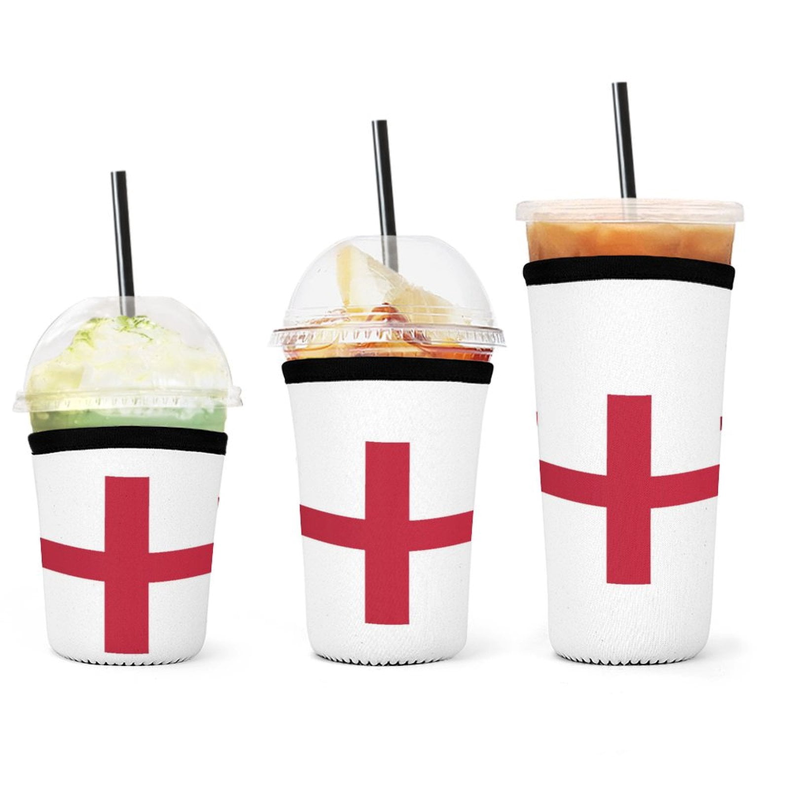 Set of 3 Packs Reusable Hot And Iced Coffee Cup Sleeve Neoprene Tumbler ...