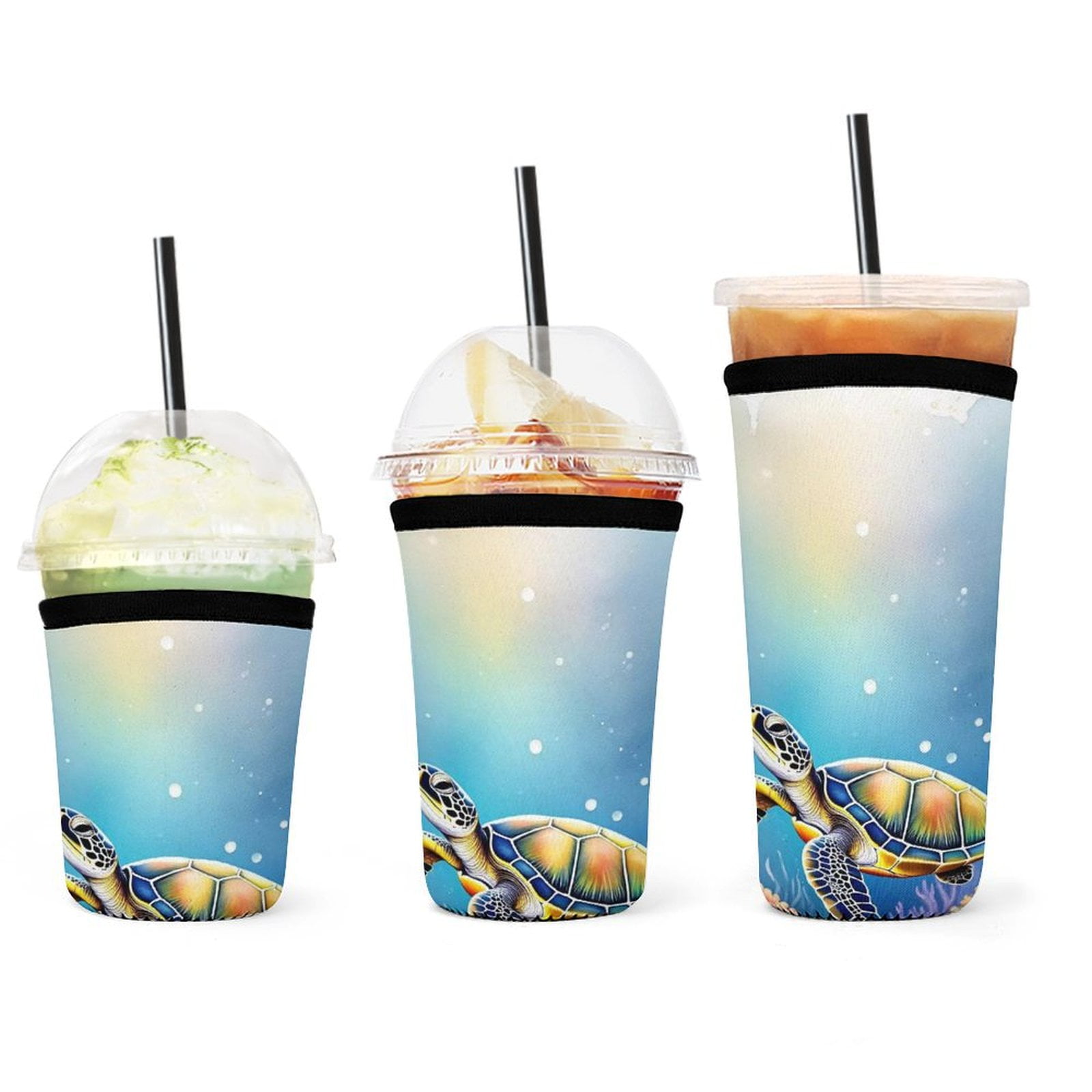 Set of 3 Packs Reusable Hot And Iced Coffee Cup Sleeve Neoprene Tumbler ...