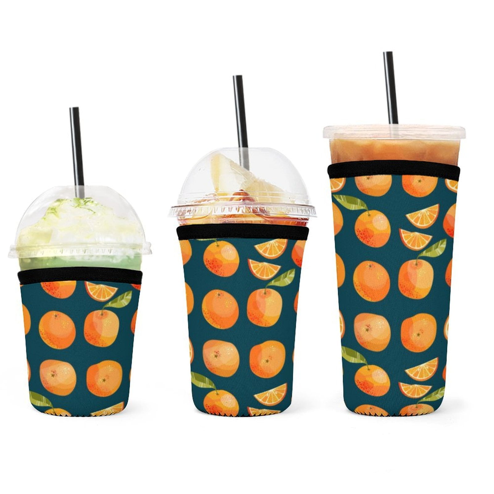 Set of 3 Packs Reusable Hot And Iced Coffee Cup Sleeve Neoprene Tumbler ...