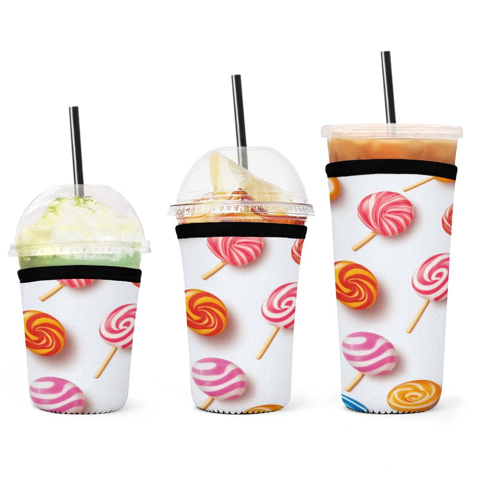 Set of 3 Packs Reusable Hot And Iced Coffee Cup Sleeve Neoprene Tumbler ...