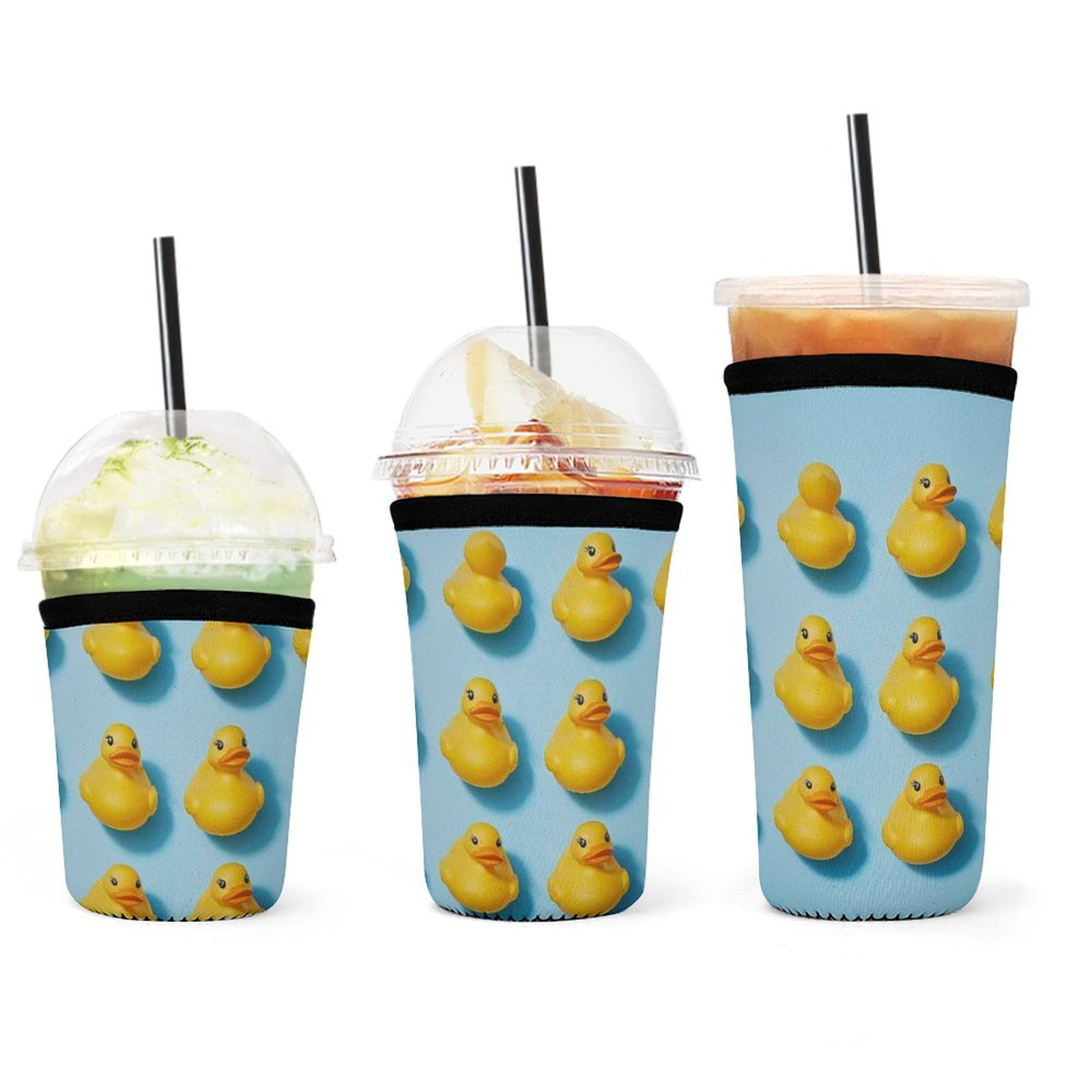 Set of 3 Packs Reusable Hot And Iced Coffee Cup Sleeve Neoprene Tumbler ...