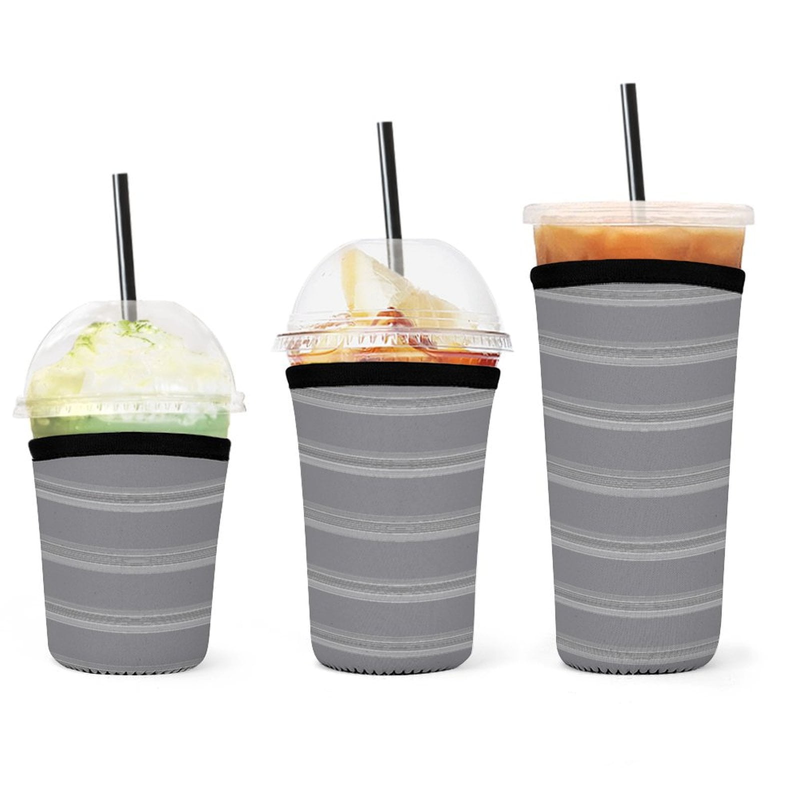 Set of 3 Packs Reusable Hot And Iced Coffee Cup Sleeve Neoprene Tumbler ...