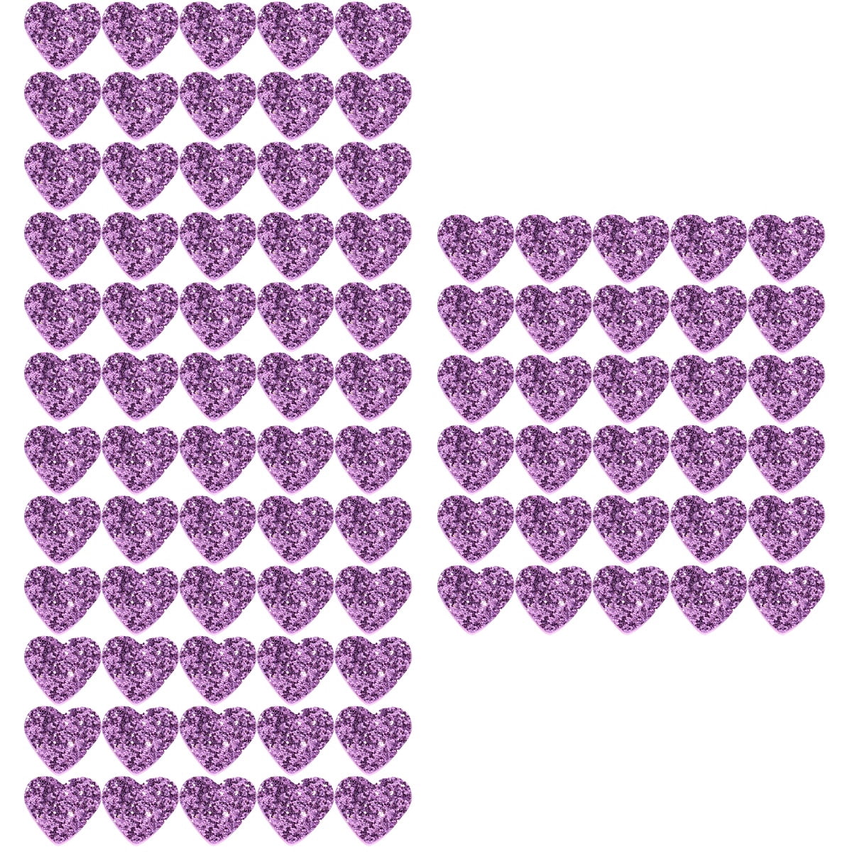Set of 3 Patches for Clothing Sequin Small Heart Charming Decorations ...