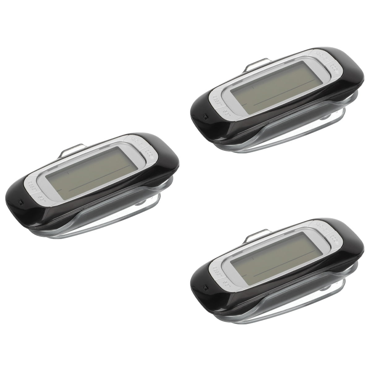 Set of 3 Pedometers for Seniors Monitor 3d Simple Design No-apps ...