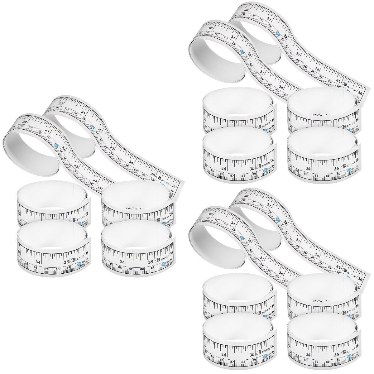 Set of 3 Peel and Stick Ruler Tape Measuring Tape Sticker 90.00X3.00X0 ...