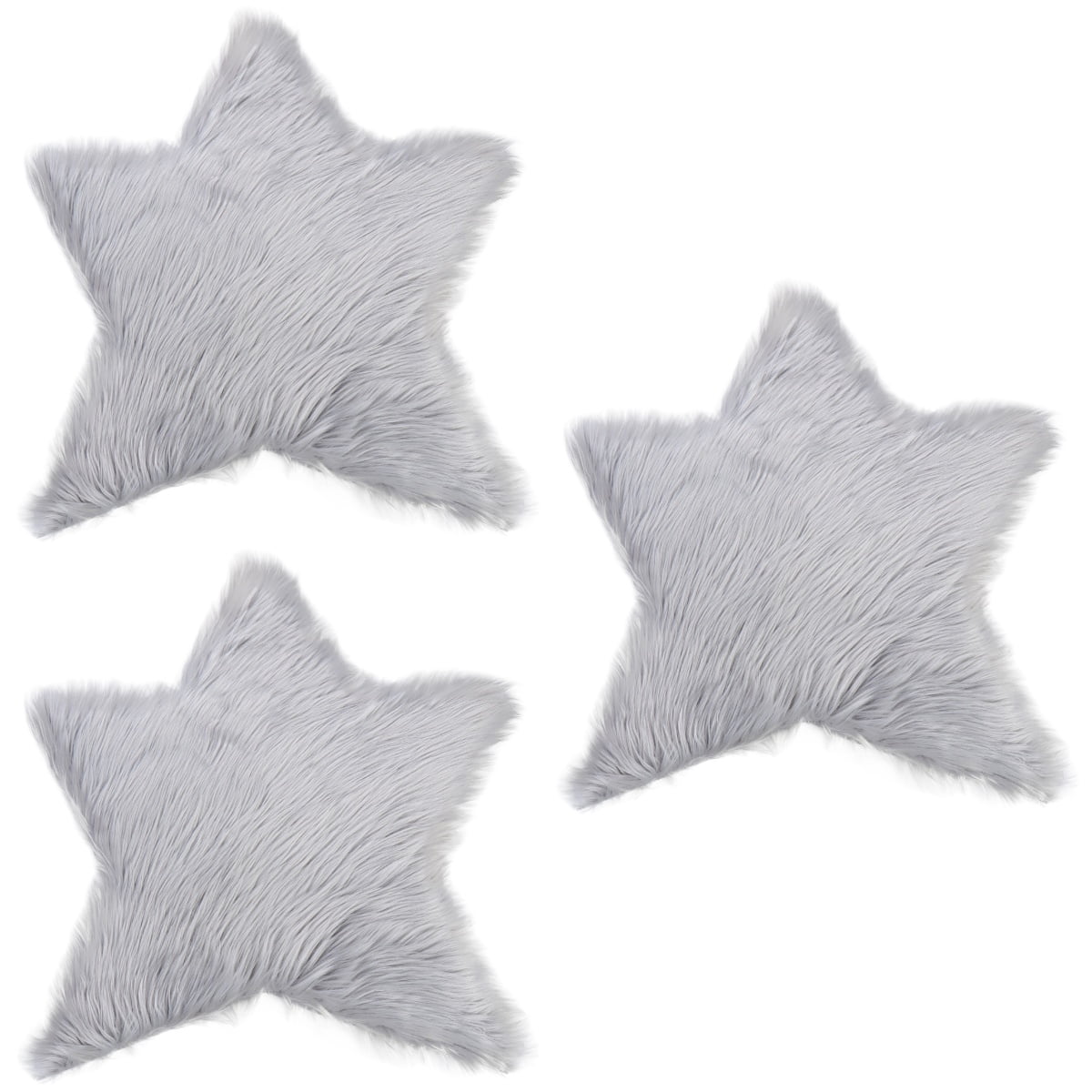 Set of 3 Pentagram Rug Plush Furry Area Mat Simple Home Carpet ...