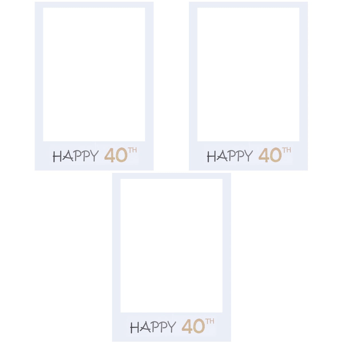 Set of 3 Picture Cutouts Birthday Decorations Gathering Photo Frame ...
