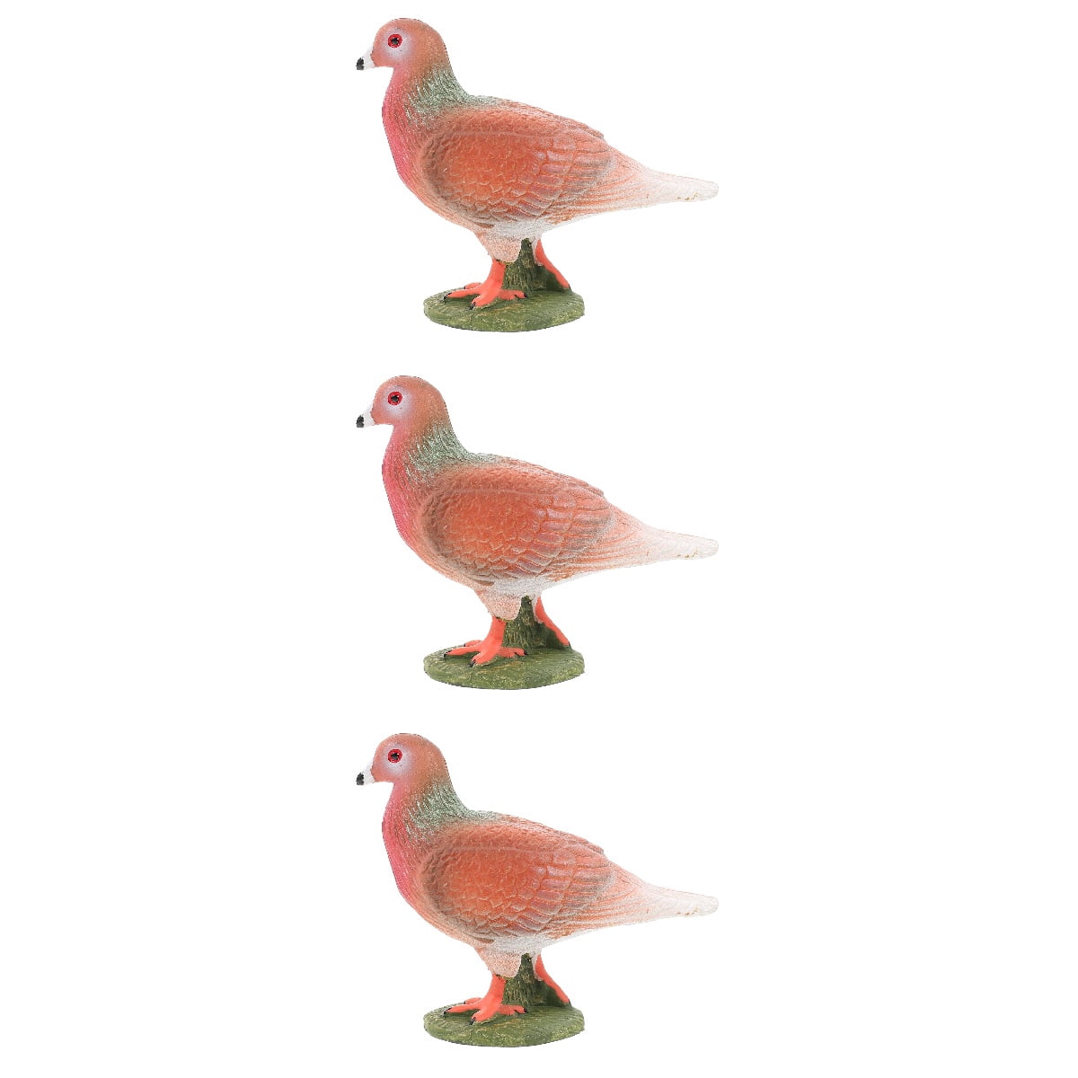 Set of 3 Pigeon Model Toy Garden Lifelike Dove Statue Child - Walmart.com