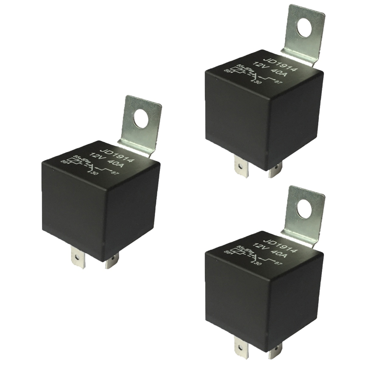 Set of 3 Pin Relay Universal Heavy-duty Impact Molded Socket - Walmart.com