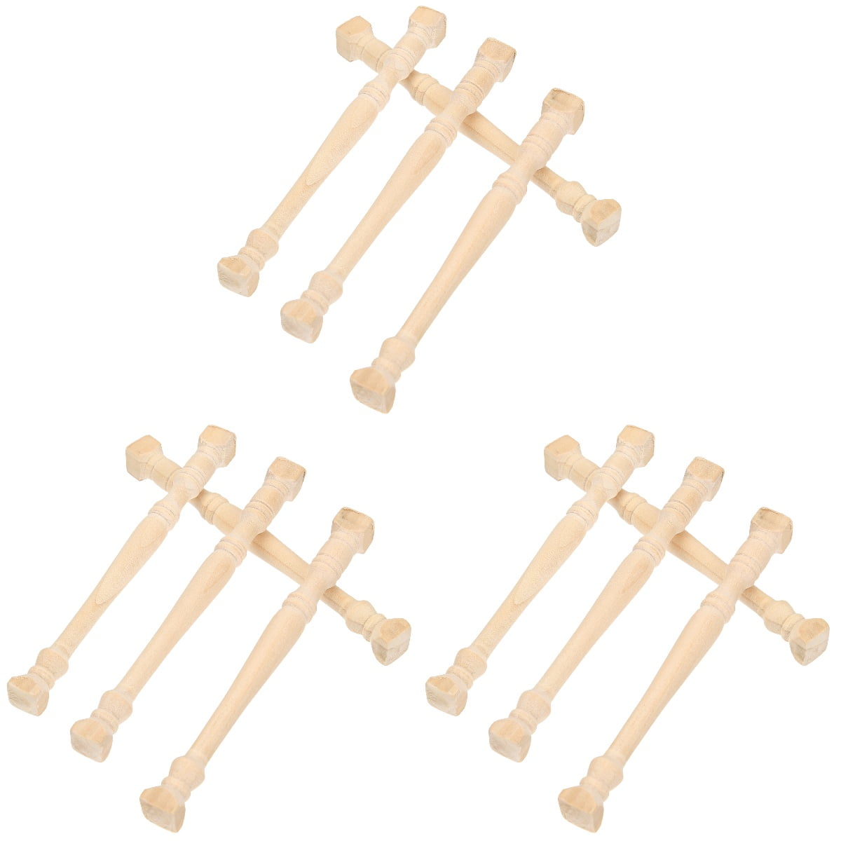 Set of 3 Plants House Roman Pillars Miniature Decoration Accessories ...