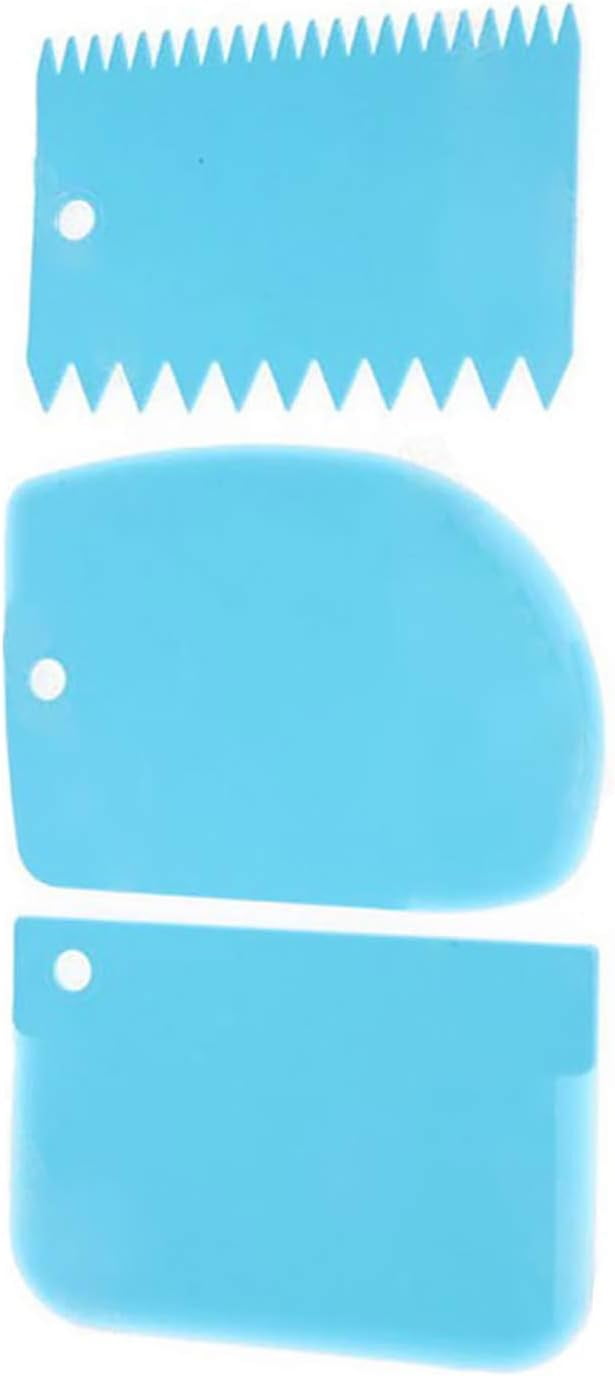 Set of 3 Plastic Spatulas for Baking, Paste & Fondant, Softer Tool, for ...