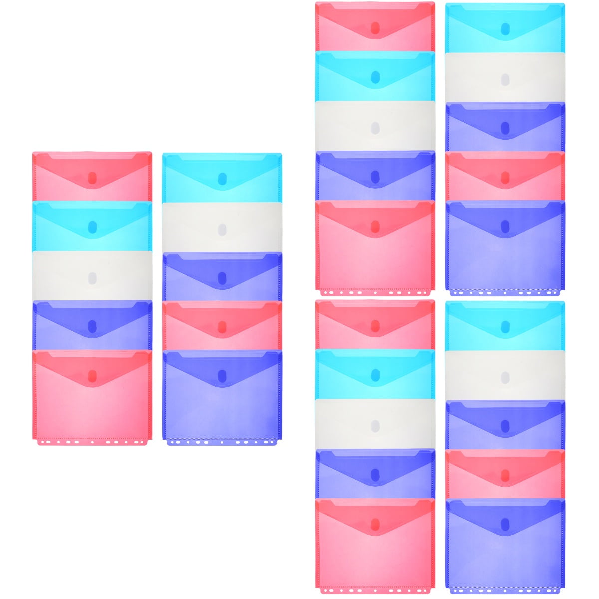 Set of 3 Practical File Folders Clear Storage Tote Filing Organizer ...