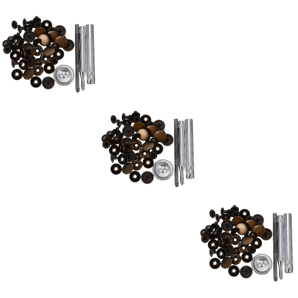 Set of 3 Punch Button Secure Snap Fasteners Heavy Duty - Walmart.com