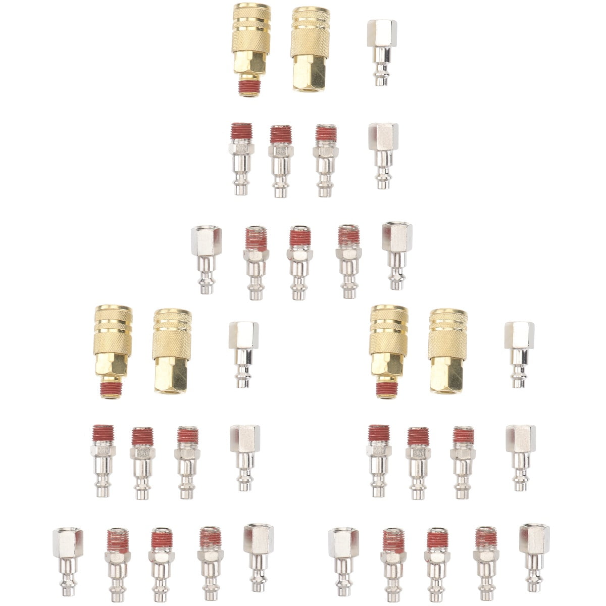 Set of 3 Recoil Plugs Male Female Quick Fitting Air Coupler Plug Set ...