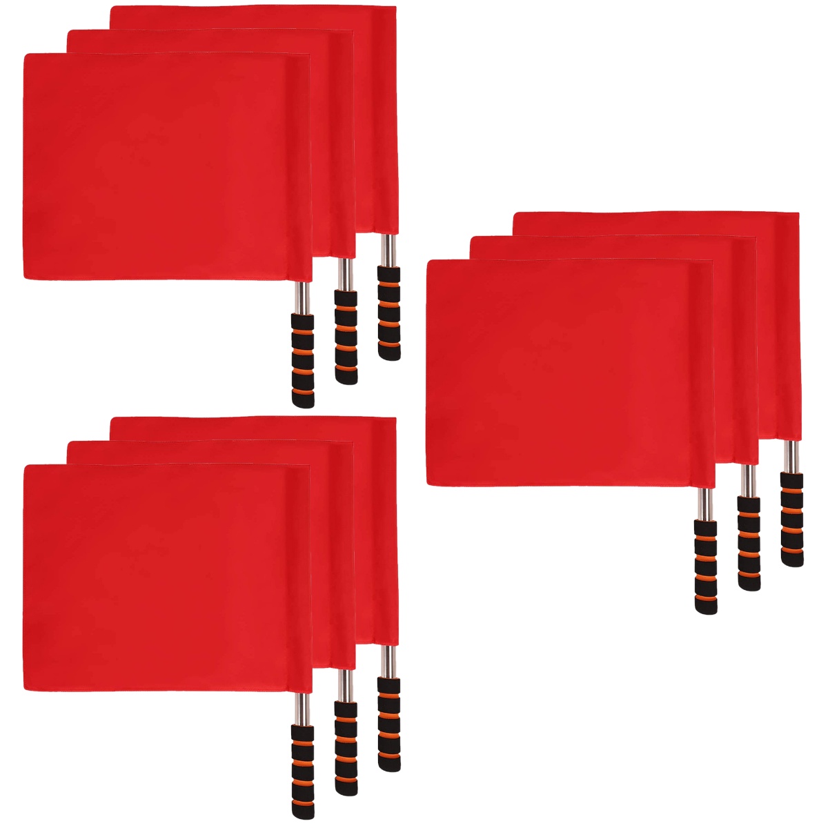 Set of 3 Referee Flag Traffic Flags Signal Equipment Signs Yellow Match Fan Cheering - Walmart.com