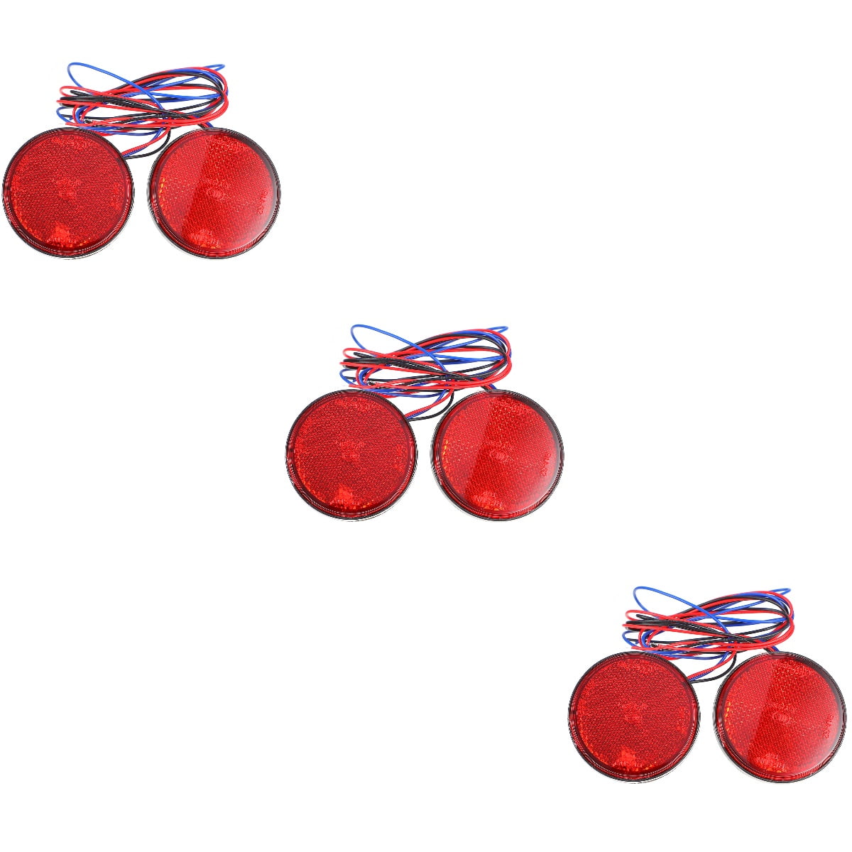 Set of 3 Reflective Sheet Turn LED Tail Light Motorcycle Signals Lights ...