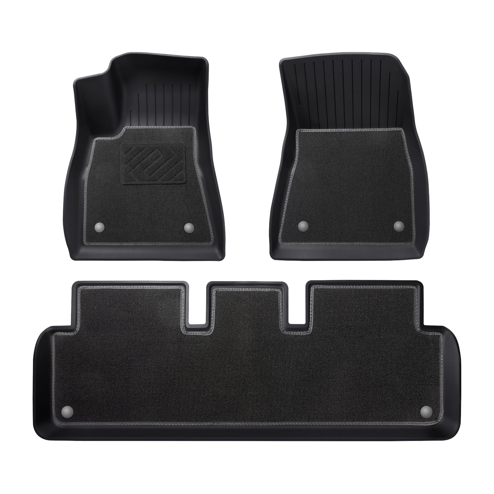 Set of 3 Refresh Edition Car Double-layer Foot Mat For 2023-2025 Tesla ...