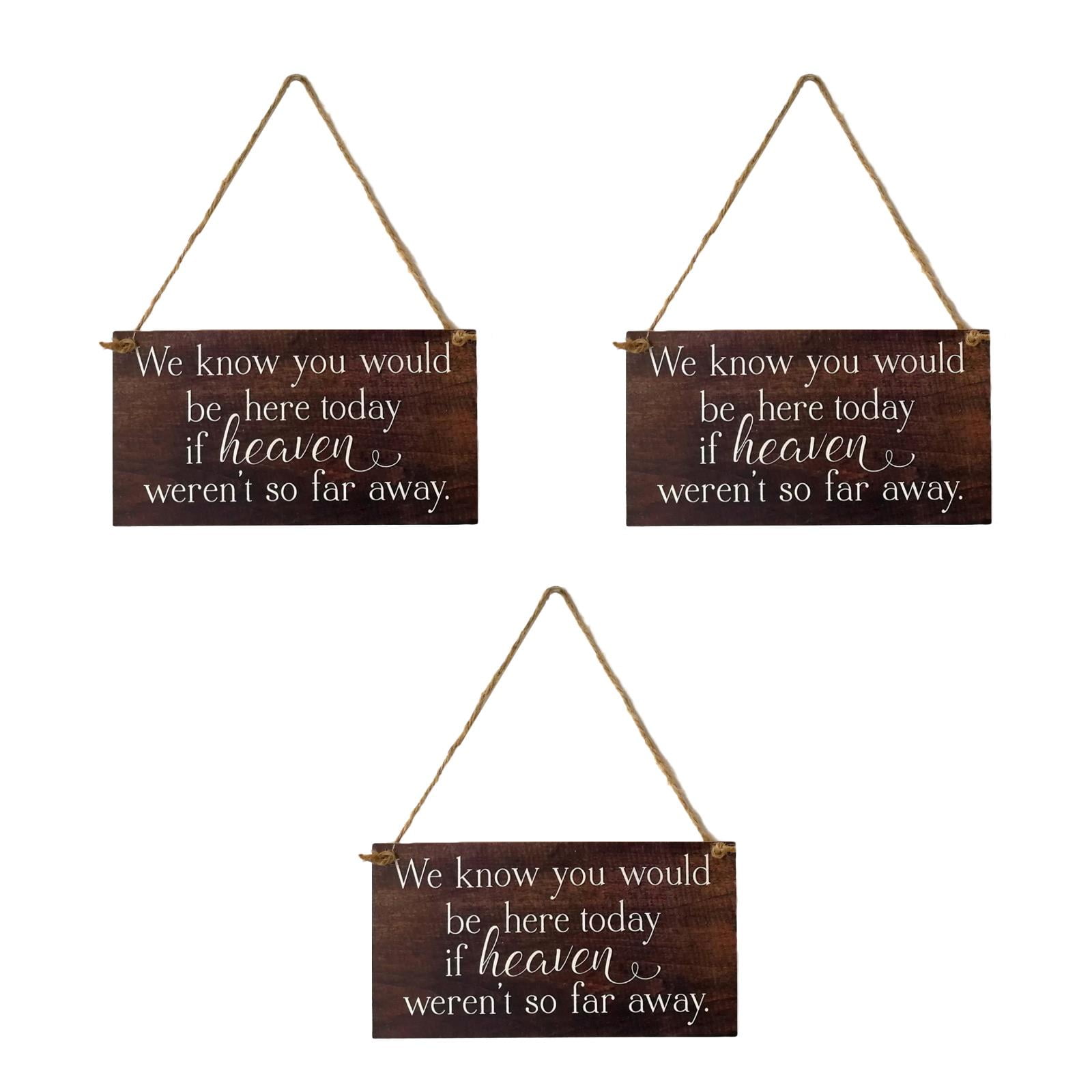Set of 3 Reserved Heaven Signs for Wedding Home Wall - Walmart.com