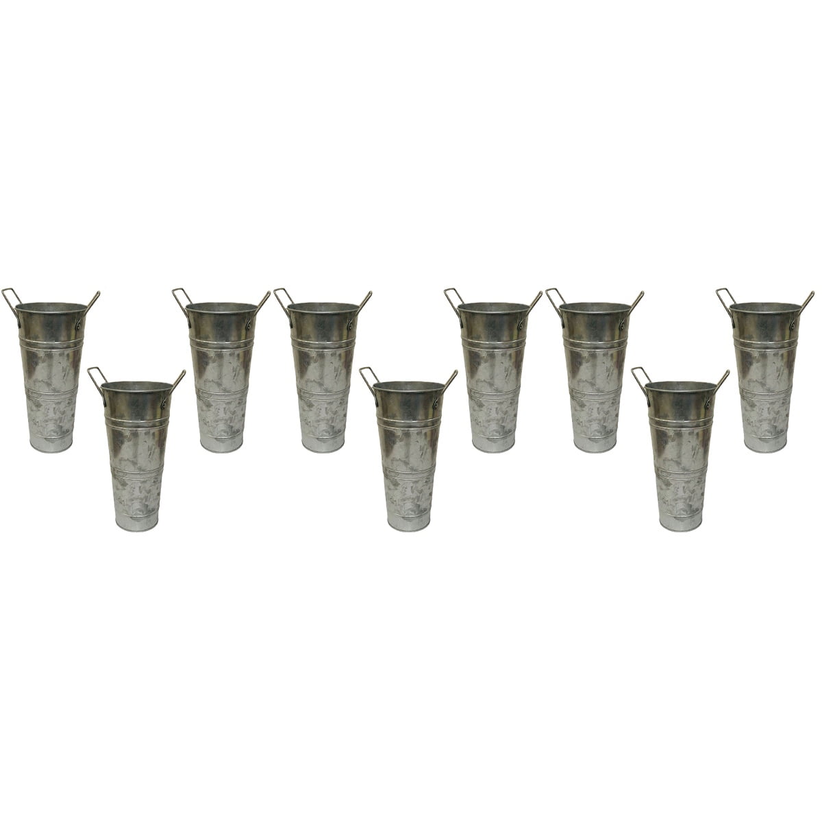 Set of 3 Retro Distressed Barrel Vase Plant Bud Vases Flower Pots for ...