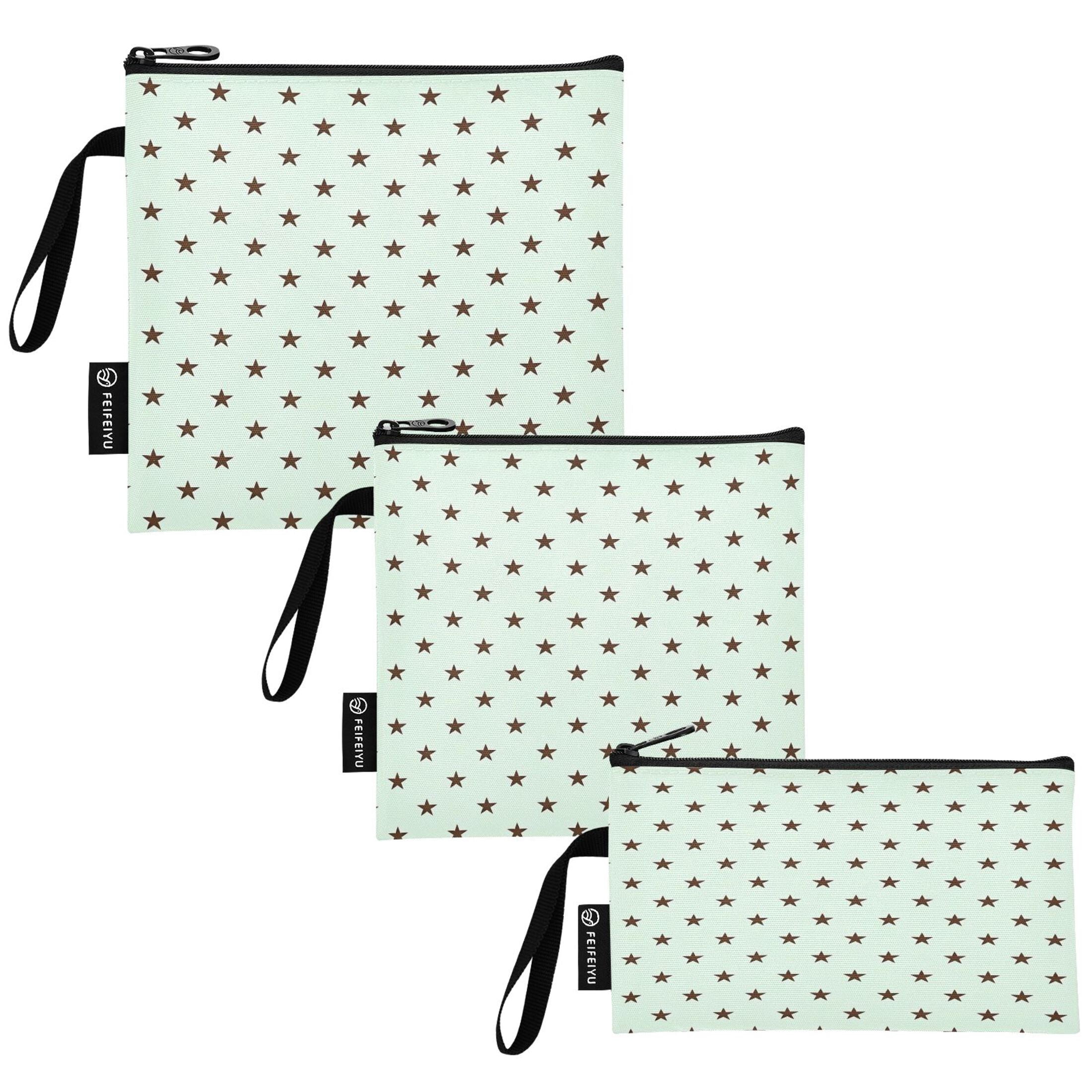 Set of 3 Reusable Storage Bags with Zipper , Food Storage & Bread ...