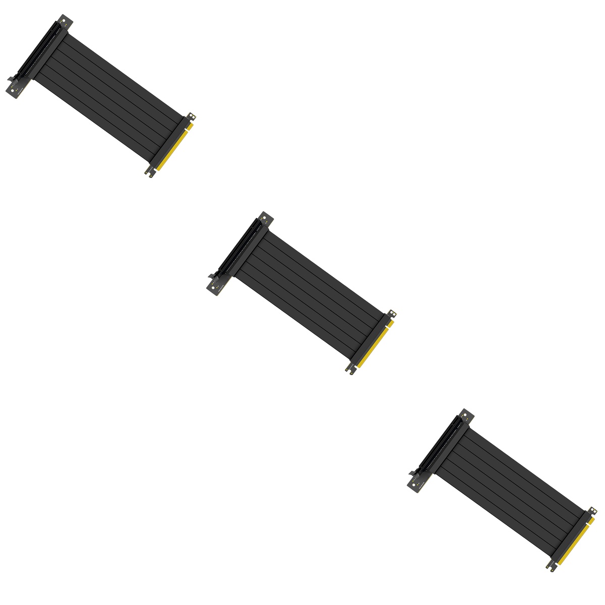 Set of 3 Riser Adapter Power Supply Cables Black - Walmart.com