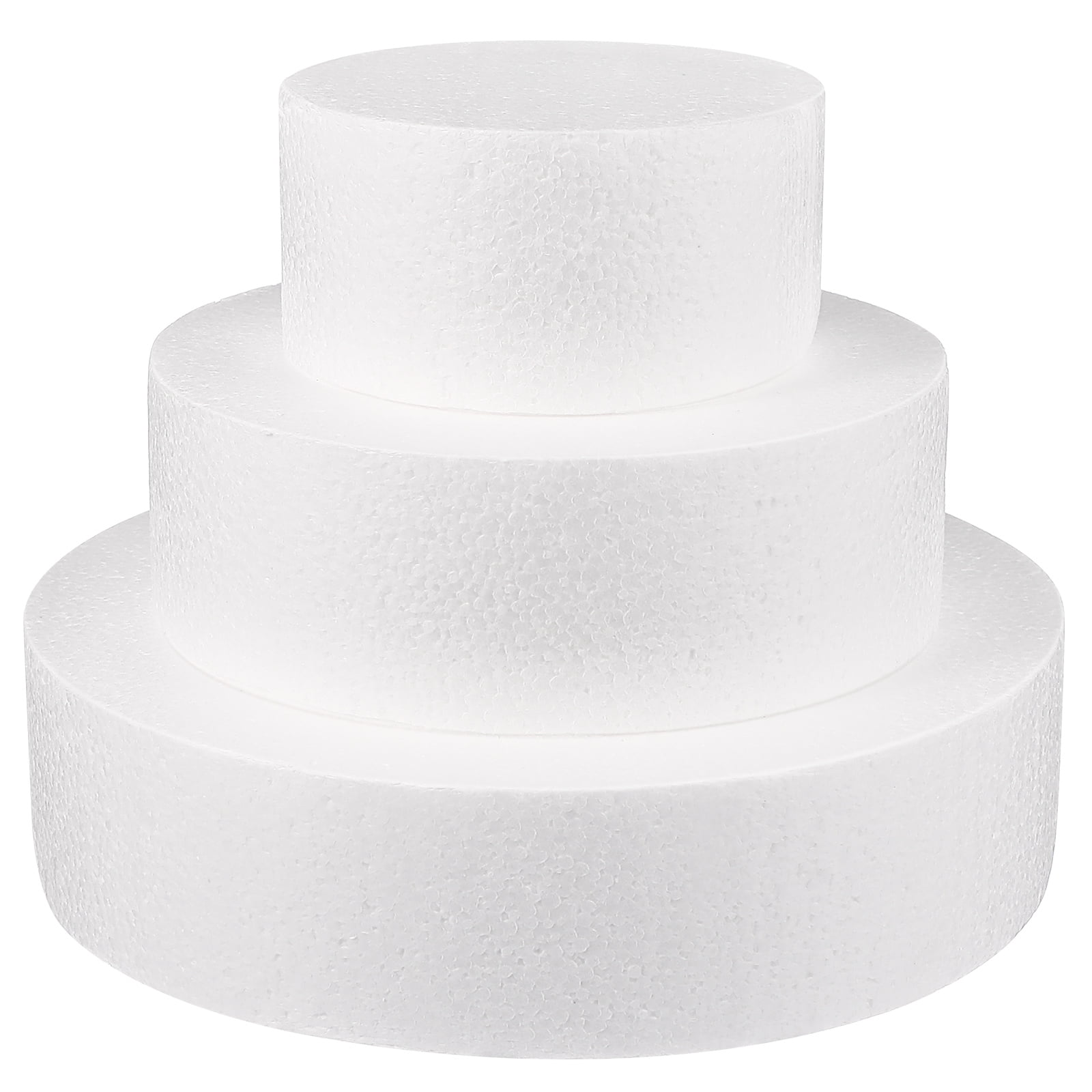 3-Piece Round Foam Cake Molds Set - Wedding Cake Dummies for Bakery ...