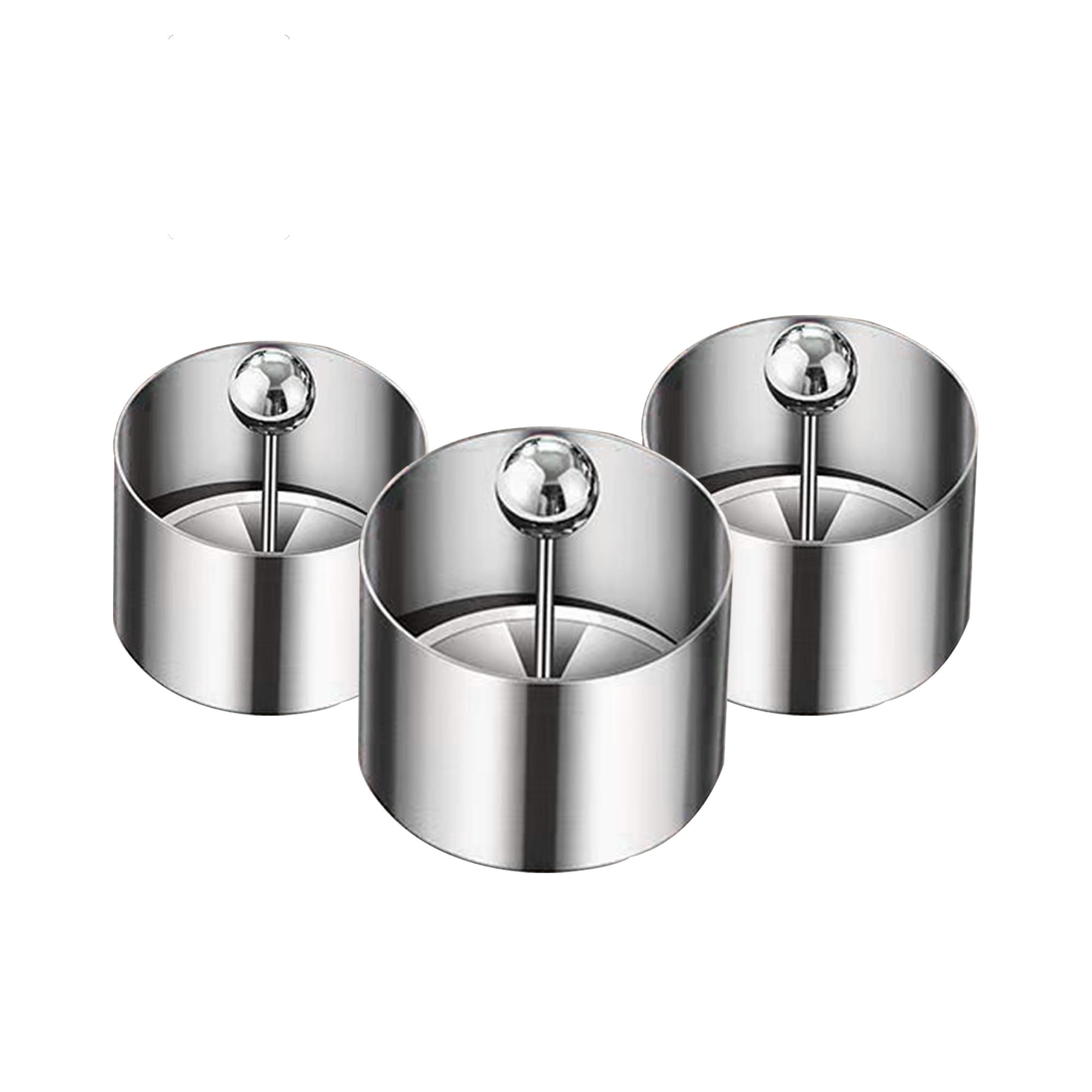 Set of 3 - Round Stainless Steel Cake Rings, Mousse Cake Ring Mold with ...