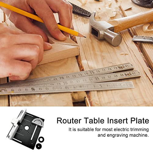 Set of 3 Router Table Insert Plate Aluminum Alloy Wood Milling Flip ...